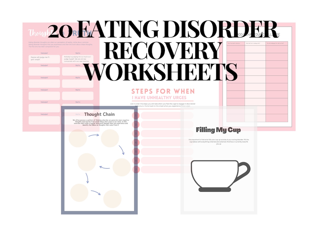 20 Eating Disorder Recovery Worksheets - Etsy