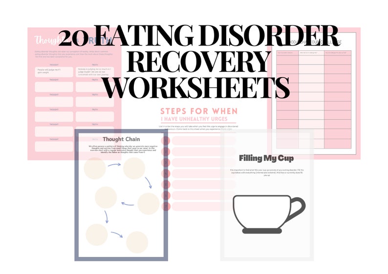 20 Eating Disorder Recovery Worksheets - Etsy