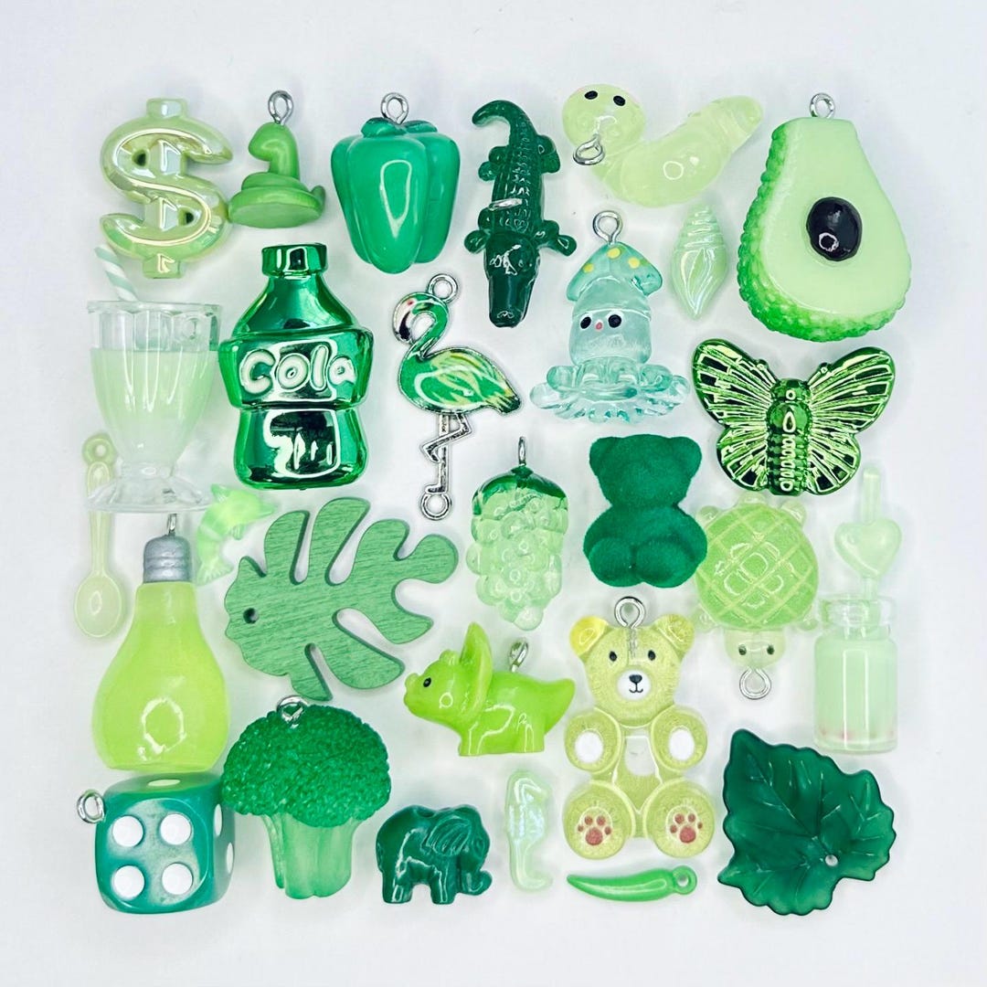 Green With Envy Miniature Trinkets and Charms - Etsy