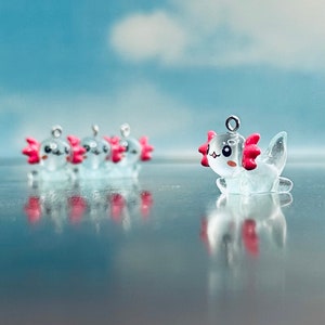 Tiny Axolotl Charms (qty 4) - Etsy