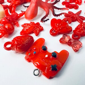 Red Collection of Miniature Trinkets and Charms - Etsy