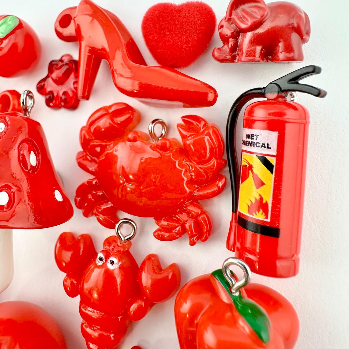 Red Collection of Miniature Trinkets and Charms - Etsy