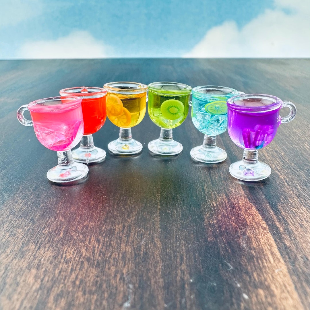 6 Fruity Cocktails- Miniature Drink Charms - Etsy