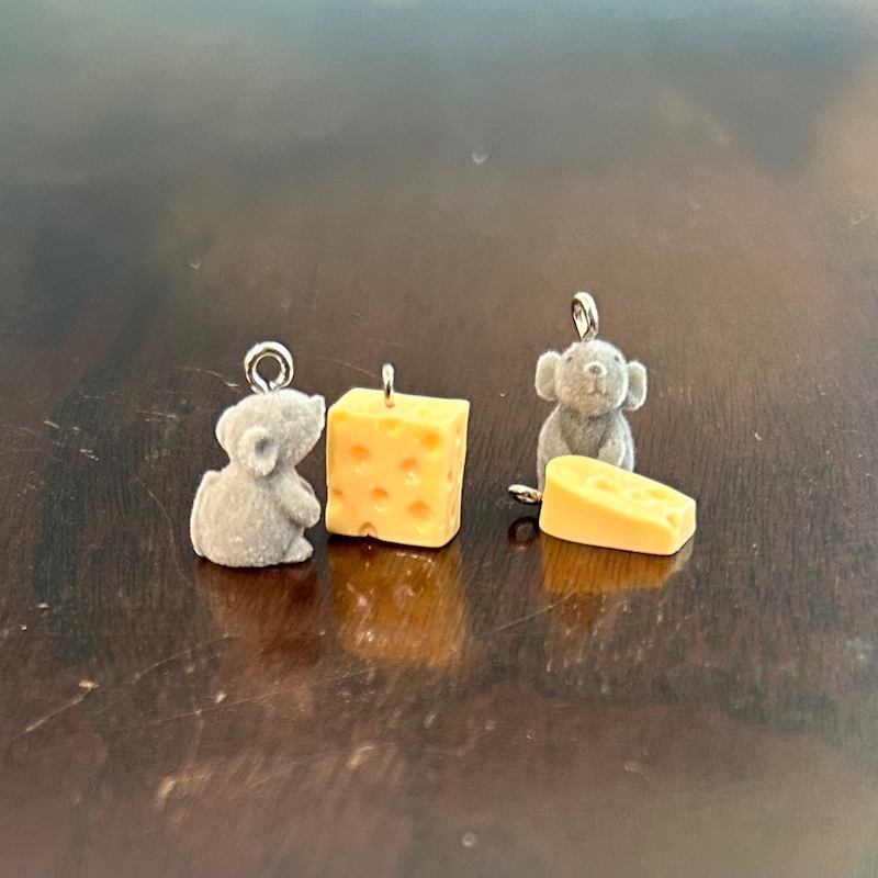 Mouse in Cheese Charm - Etsy