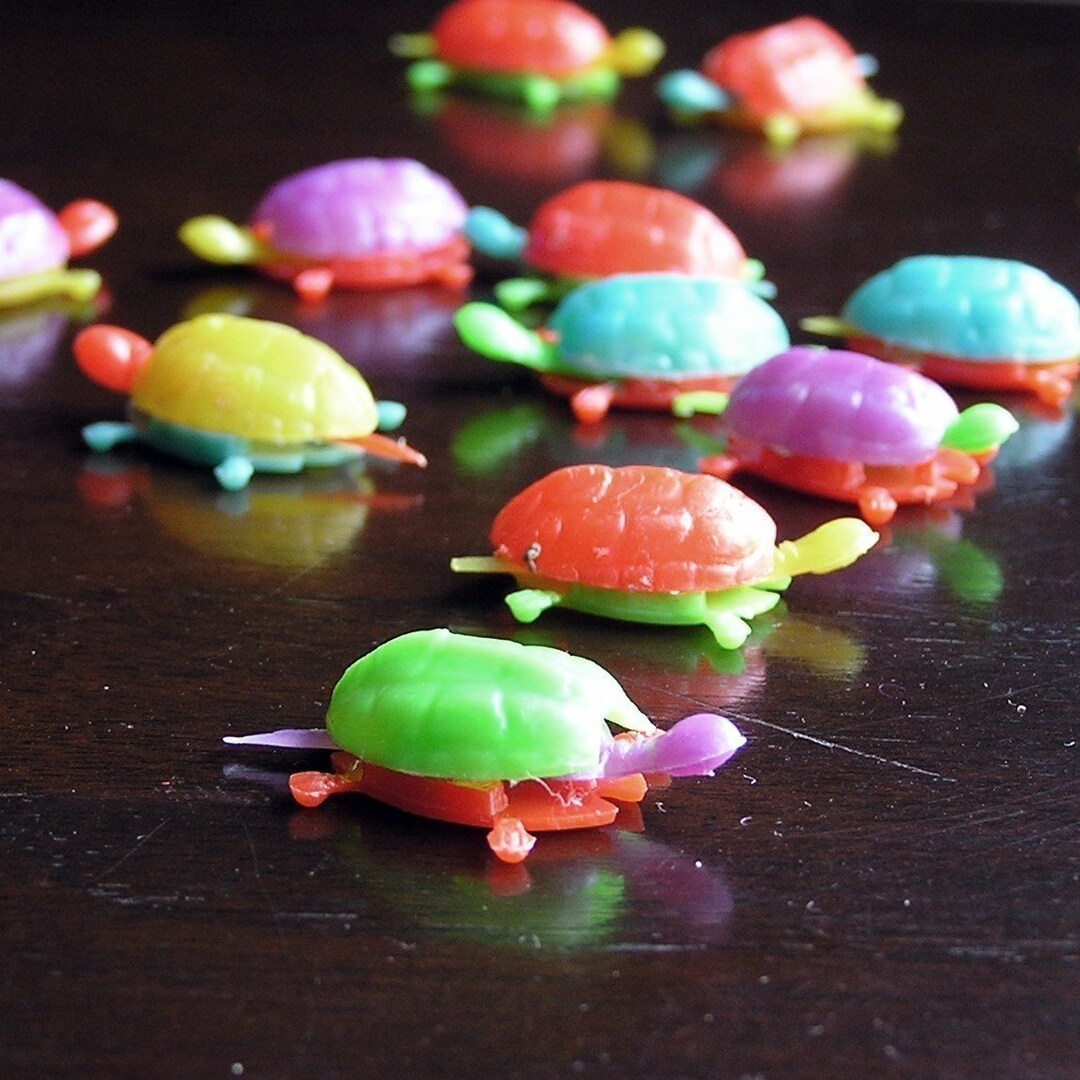 Tiny Vintage Turtles in Vibrant Colors - Bakers Dozen (13) - Mechanical ...