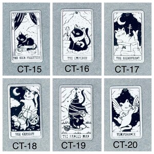 Miniature Kitty Cat Tarot Cards Charms - Pick Six (6) or Full Deck - Etsy