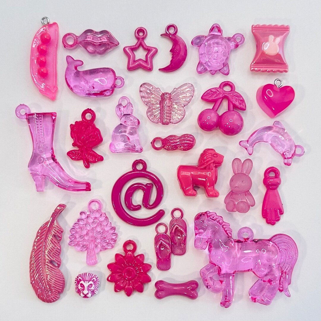 All Pink Premium Collection of Miniature Trinkets and Charms - Etsy
