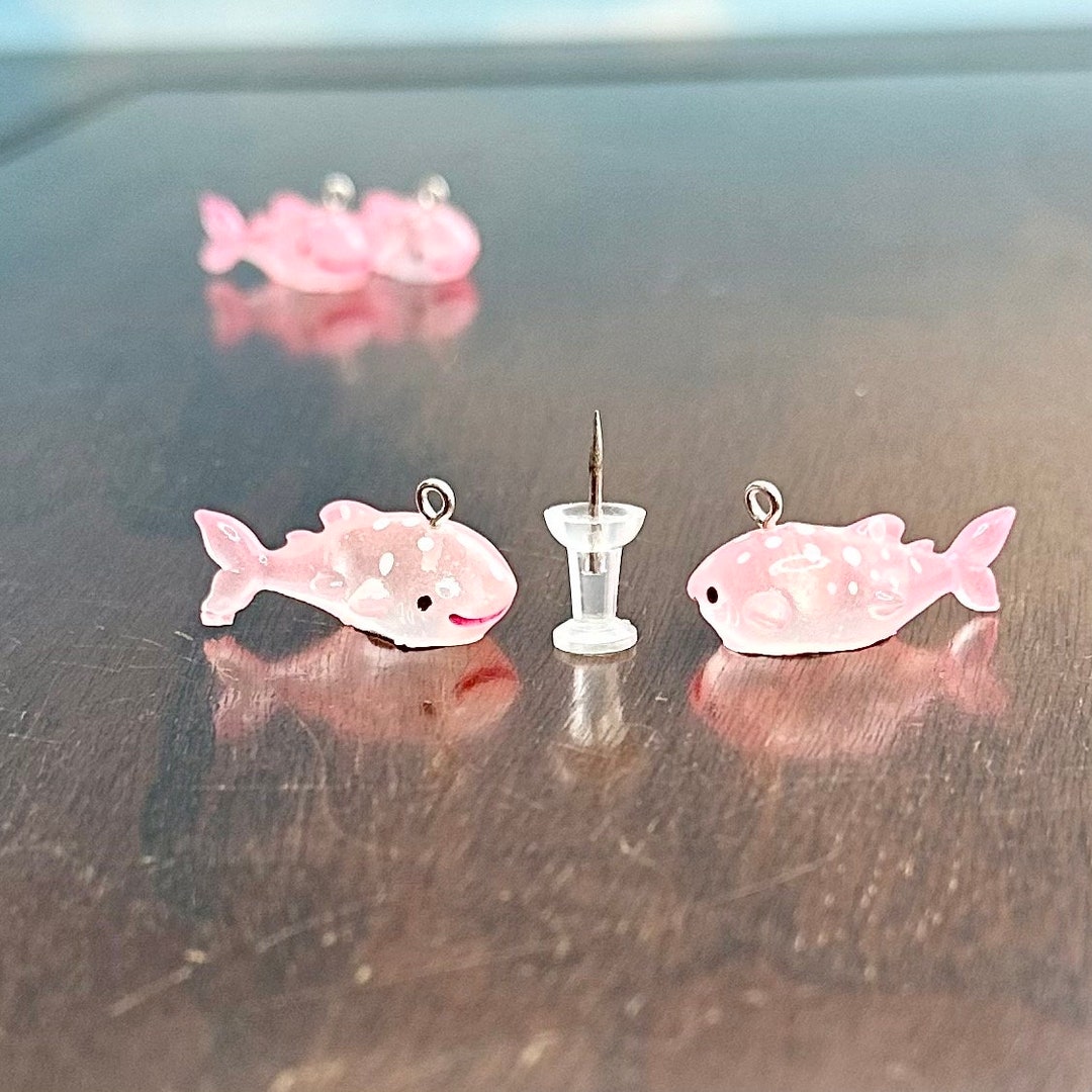 Pink Whale Shark Charms (qty 4) - Etsy