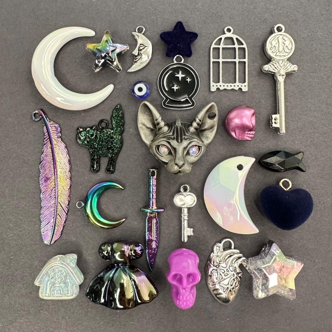 A Mystic Moon Gothic Collection of Miniature Trinkets and Charms - Etsy