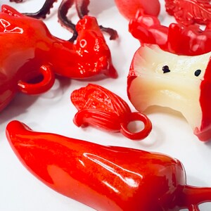 Red Collection of Miniature Trinkets and Charms - Etsy