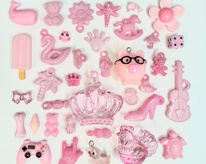All Pink Premium Collection of Miniature Trinkets and Charms - Etsy