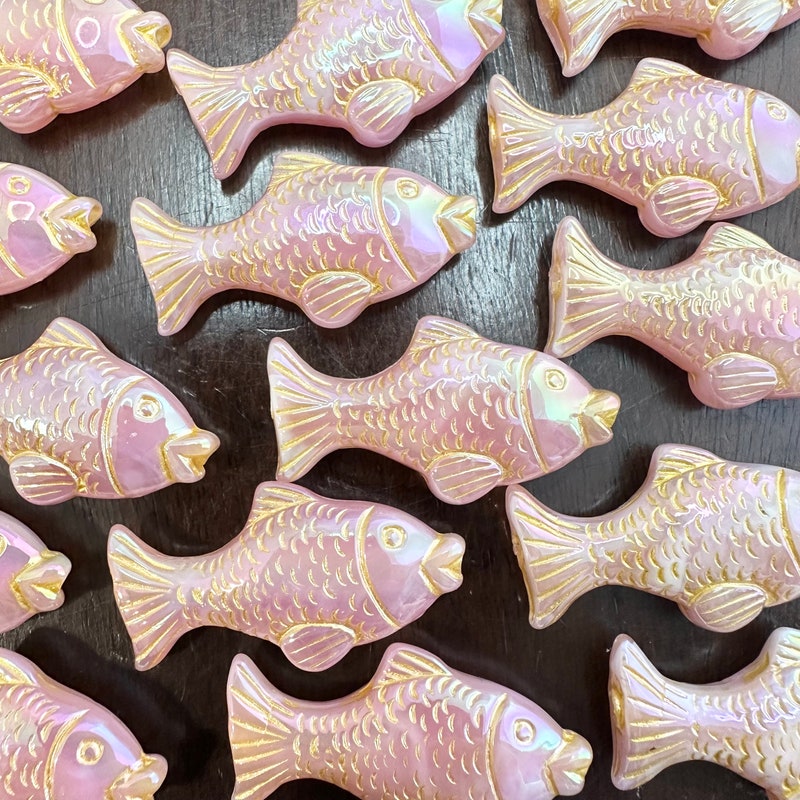 Pink Salmon Charms - Etsy