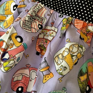 Glamping Trailer Apron, Purple Glamping Apron, Trailer Toss Fabric ...