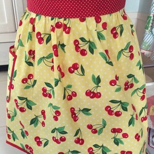 Cherry Apron Retroland Original Cherry Apron Cherry Apron With Yellow ...