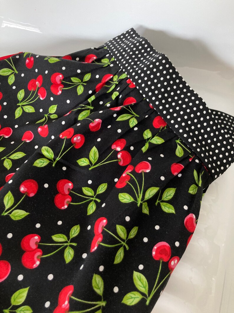 Cherry Apron Black Retroland Original Half Retro Cherry - Etsy