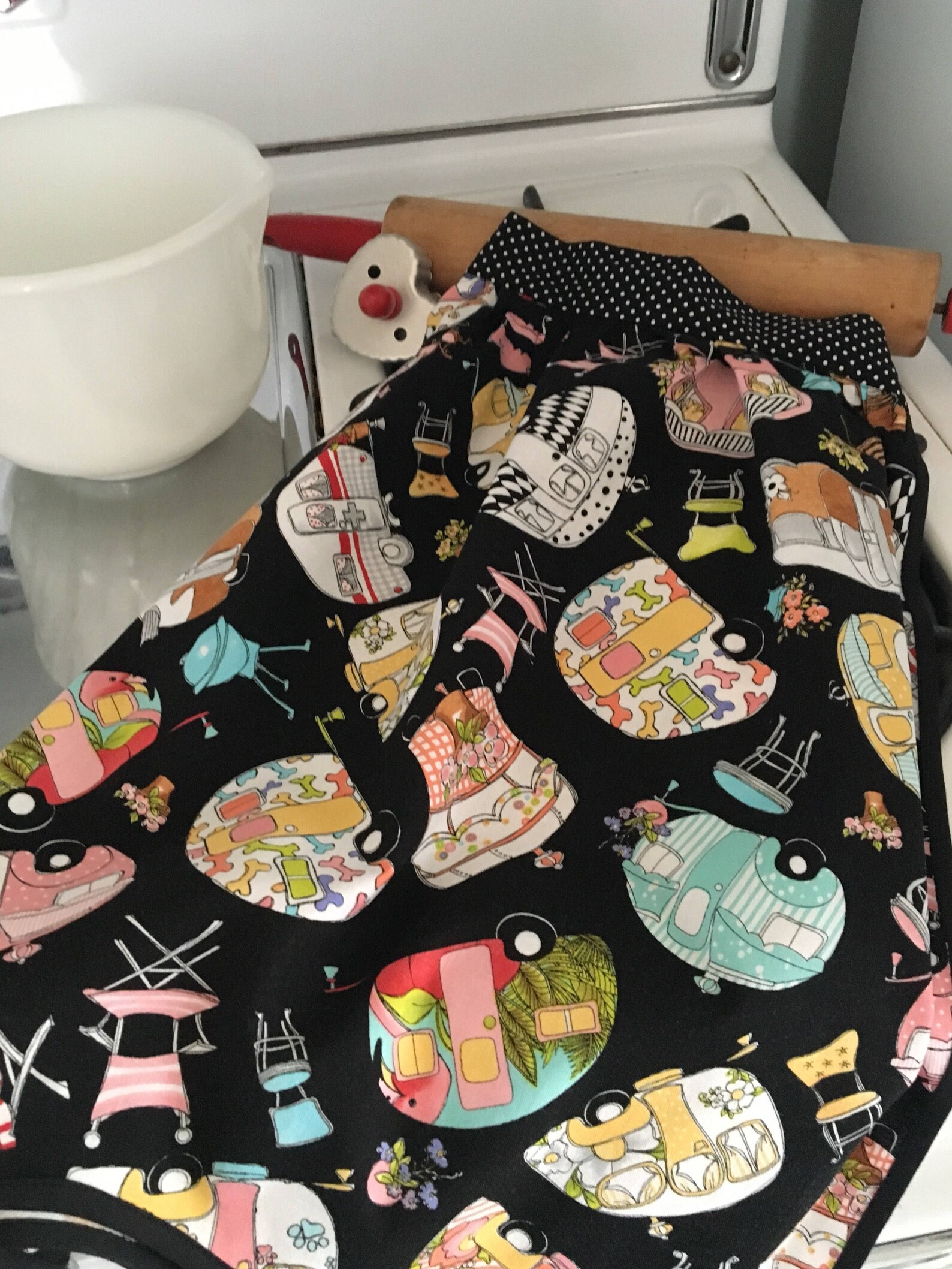 Glamping Trailer Apron, Ready to Ship, Retro Trailer Apron, Trailer ...