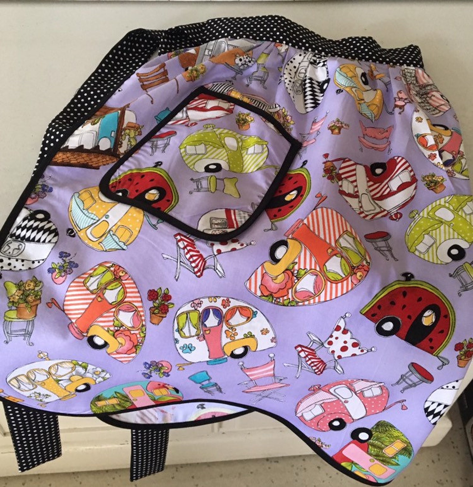 Glamping Trailer Apron Purple Glamping Apron Trailer Toss - Etsy