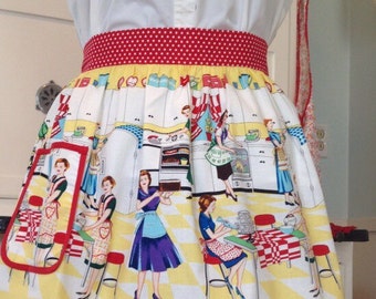 Retro Half Apron - Etsy