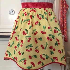Cherry Apron Retroland Original Cherry Apron Cherry Apron With Yellow ...