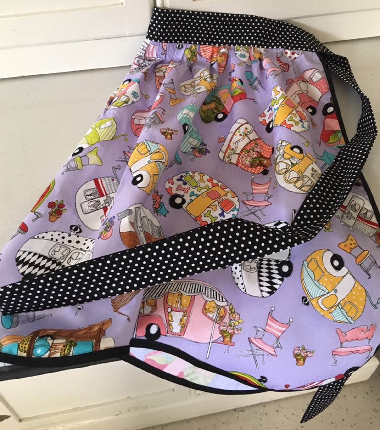 Glamping Trailer Apron Purple Glamping Apron Trailer Toss - Etsy