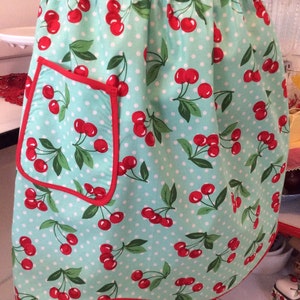 Cherry Apron Retro Cherry Apron, Aqua Retroland Original Cherry Apron ...