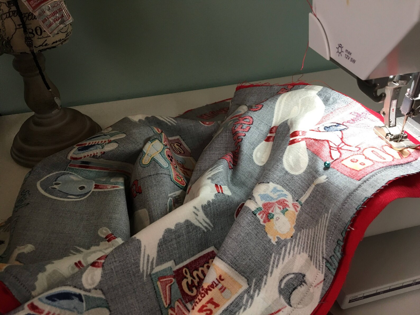 Retro Bowling Pillow Cover Alexander Henry Bowl For | Etsy