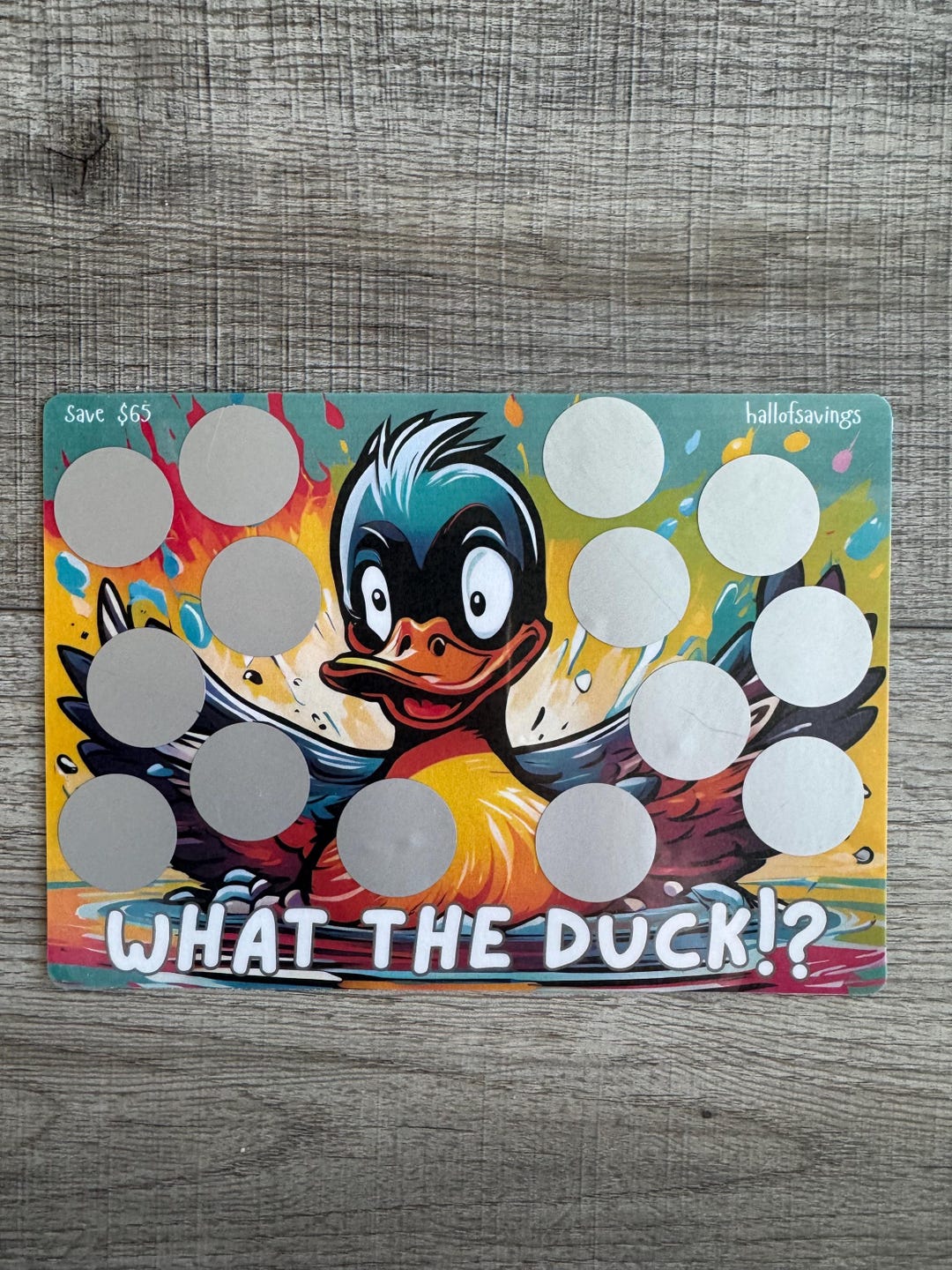 Funny Duck Scratch off Savings Challenge - Etsy