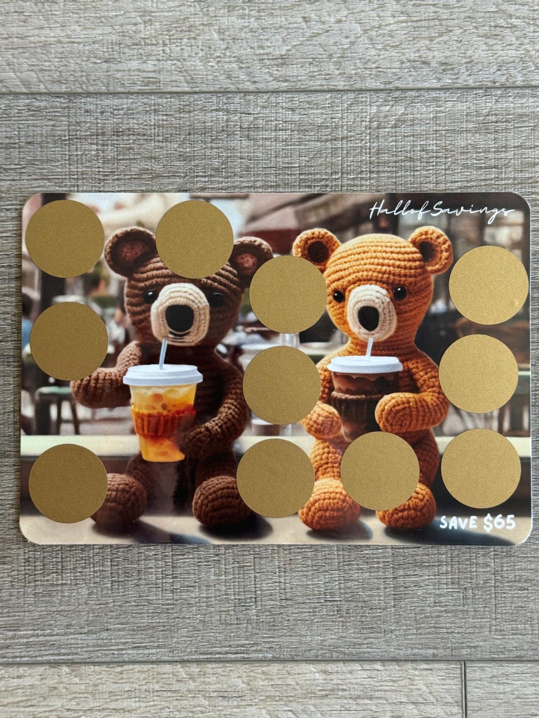 Teddy Bear Savings Challenge Scratch Off - Etsy