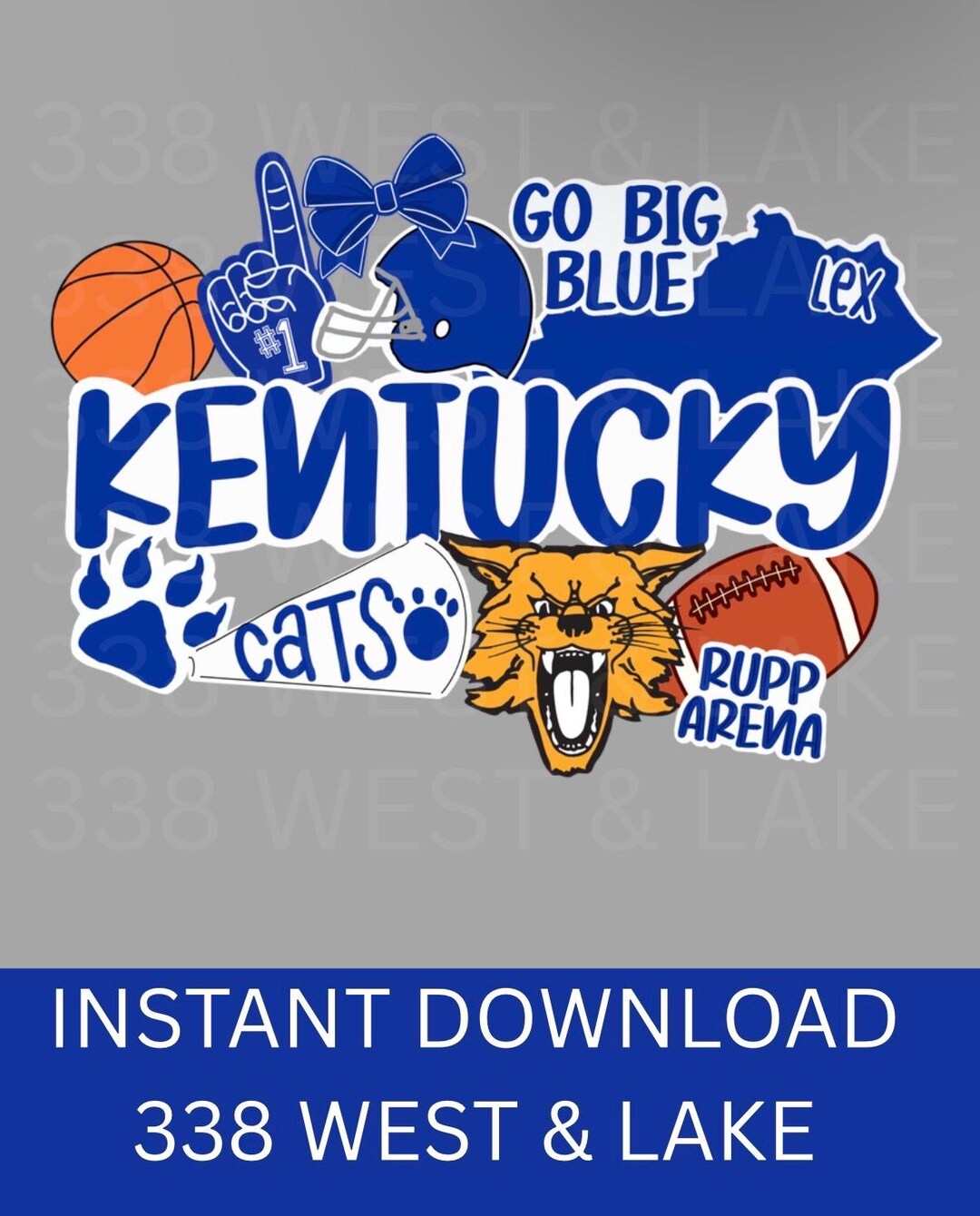 Kentucky Wildcats Collage PNG - Etsy