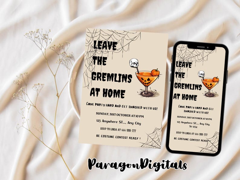 Editable Adult Only Party Invitation, Adult Party Fall Halloween ...