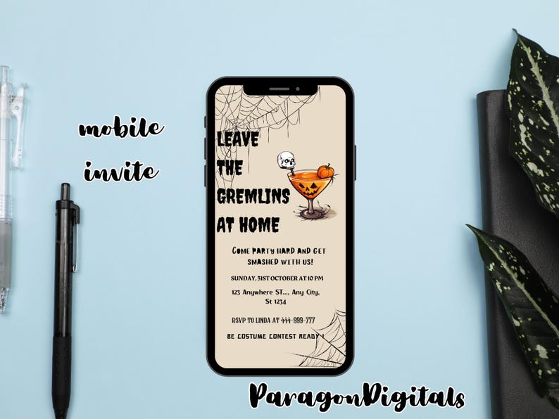 Editable Adult Only Party Invitation, Adult Party Fall Halloween ...