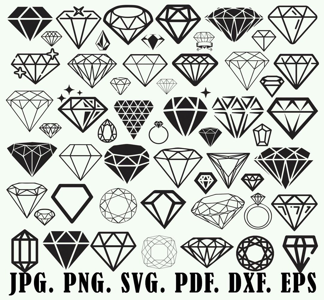Diamond SVG Bundle, Diamond Png Bundle, Diamond Clipart, Diamond ...
