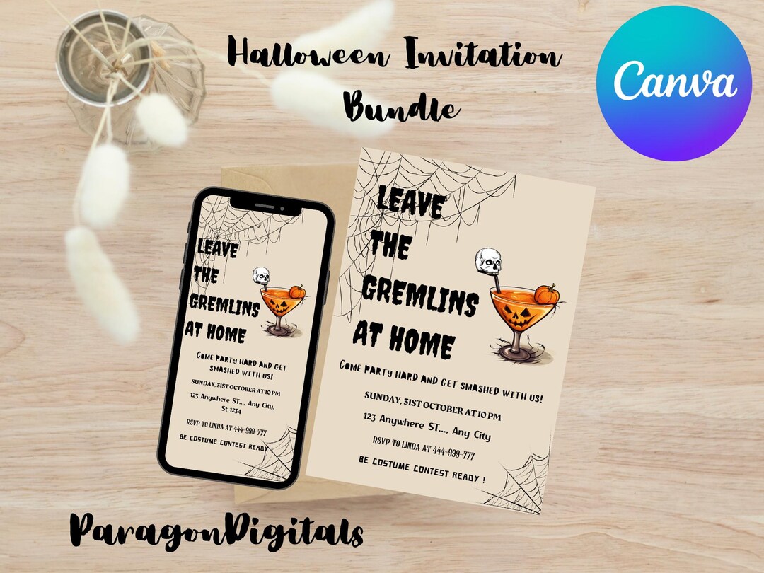 Editable Adult Only Party Invitation, Adult Party Fall Halloween ...