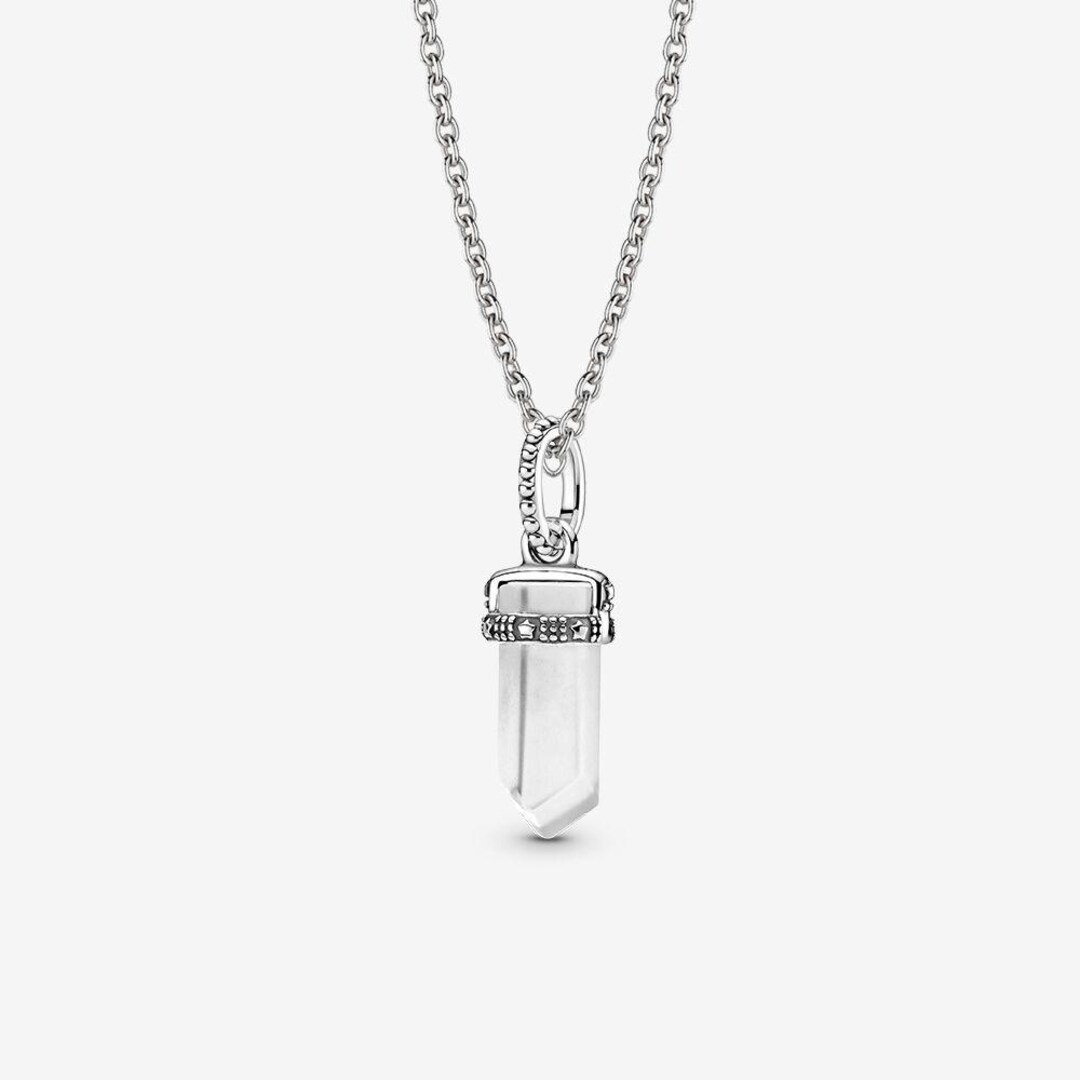 Pandora Rolo Chain Necklace White Amulet Pendant - Etsy
