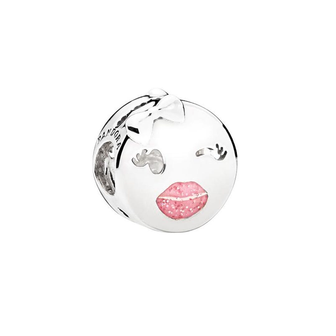 New Pandora Playful Wink Charm Face Lips Emoji Flirty Silver - Etsy