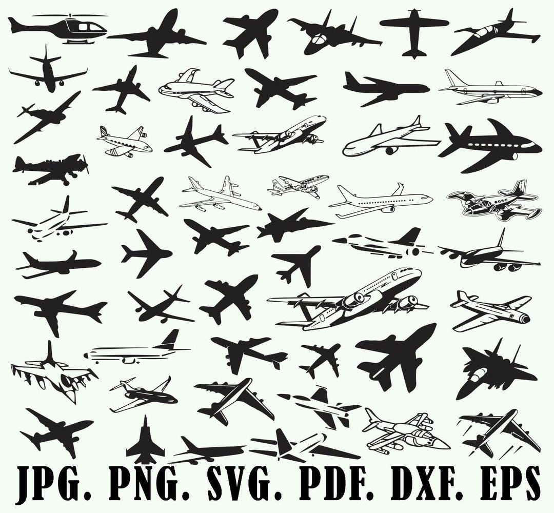 Airplane SVG Bundle, Airplane Png Bubdle, Airplane Silhouette, Airplane ...