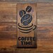 Coffee Time - Hand-carved in Recycled Wood - Etsy