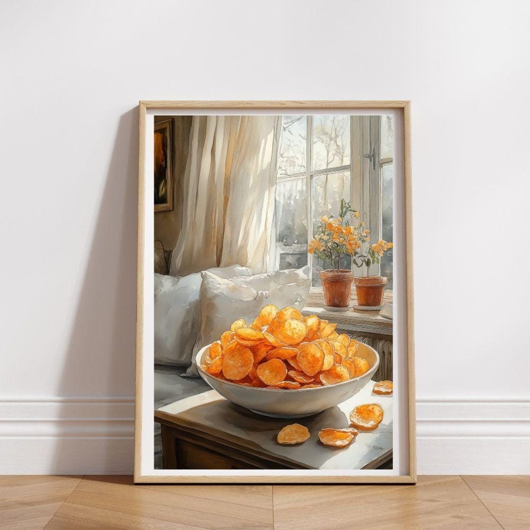 Crisps Poster Printable Painting Kitchen Wall Art Instant Download ...