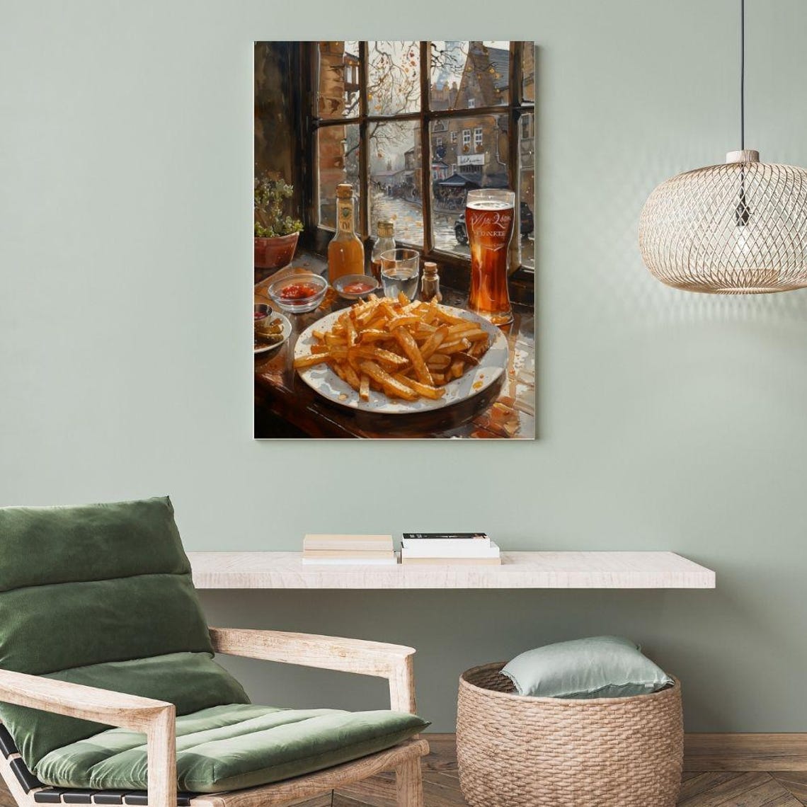 Fries Poster Printable Painting Kitchen Wall Art Instant Download ...