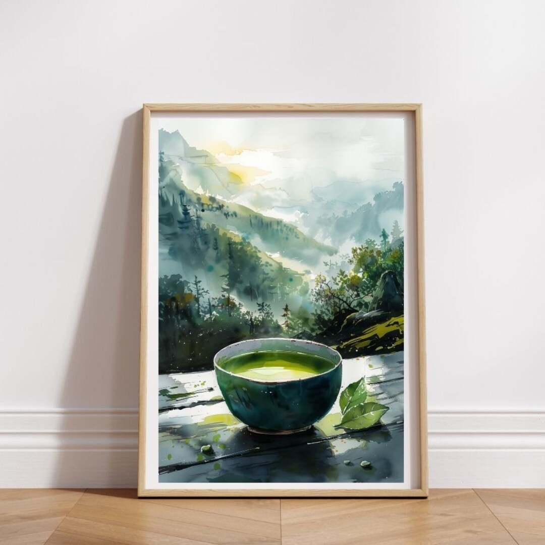 Matcha Poster Printable Painting Kitchen Wall Art Instant Download ...
