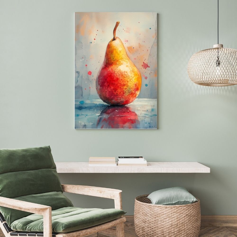 Pear Fruit Poster Printable Painting Kitchen Wall Art Instant Download ...