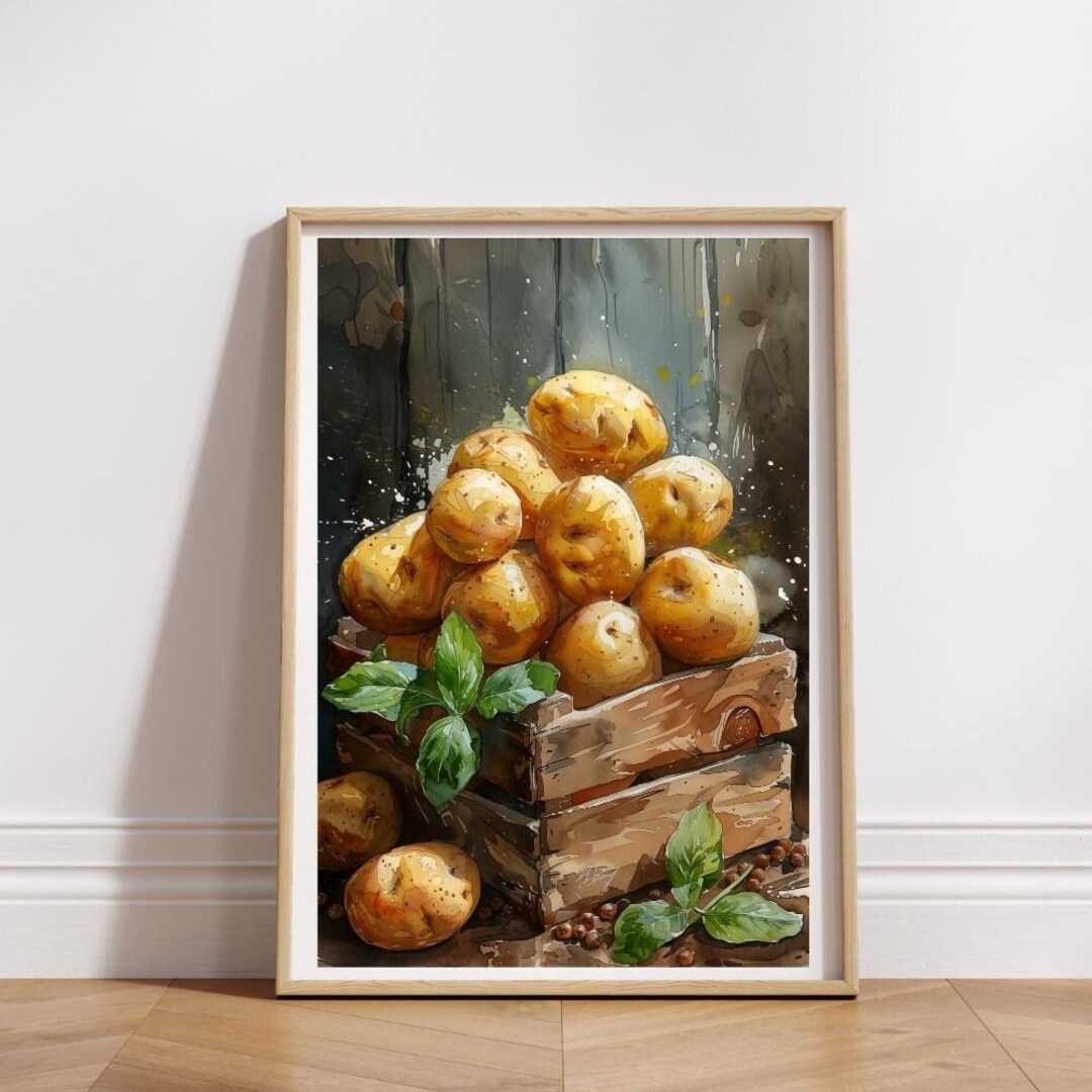 Potato Poster Printable Painting Kitchen Wall Art Instant Download ...