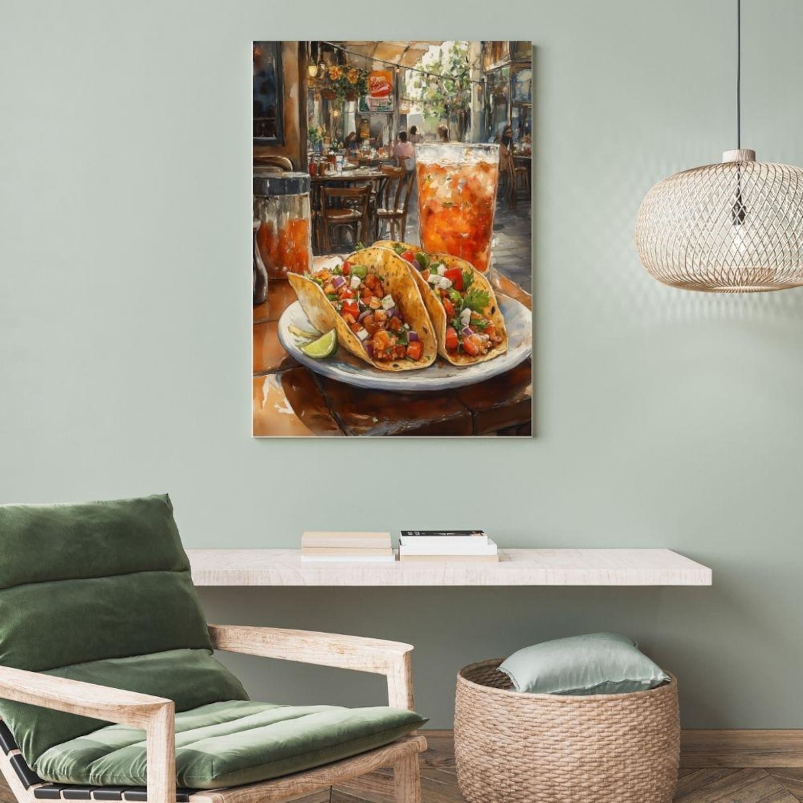 Taco Poster Printable Painting Kitchen Wall Art Instant Download ...