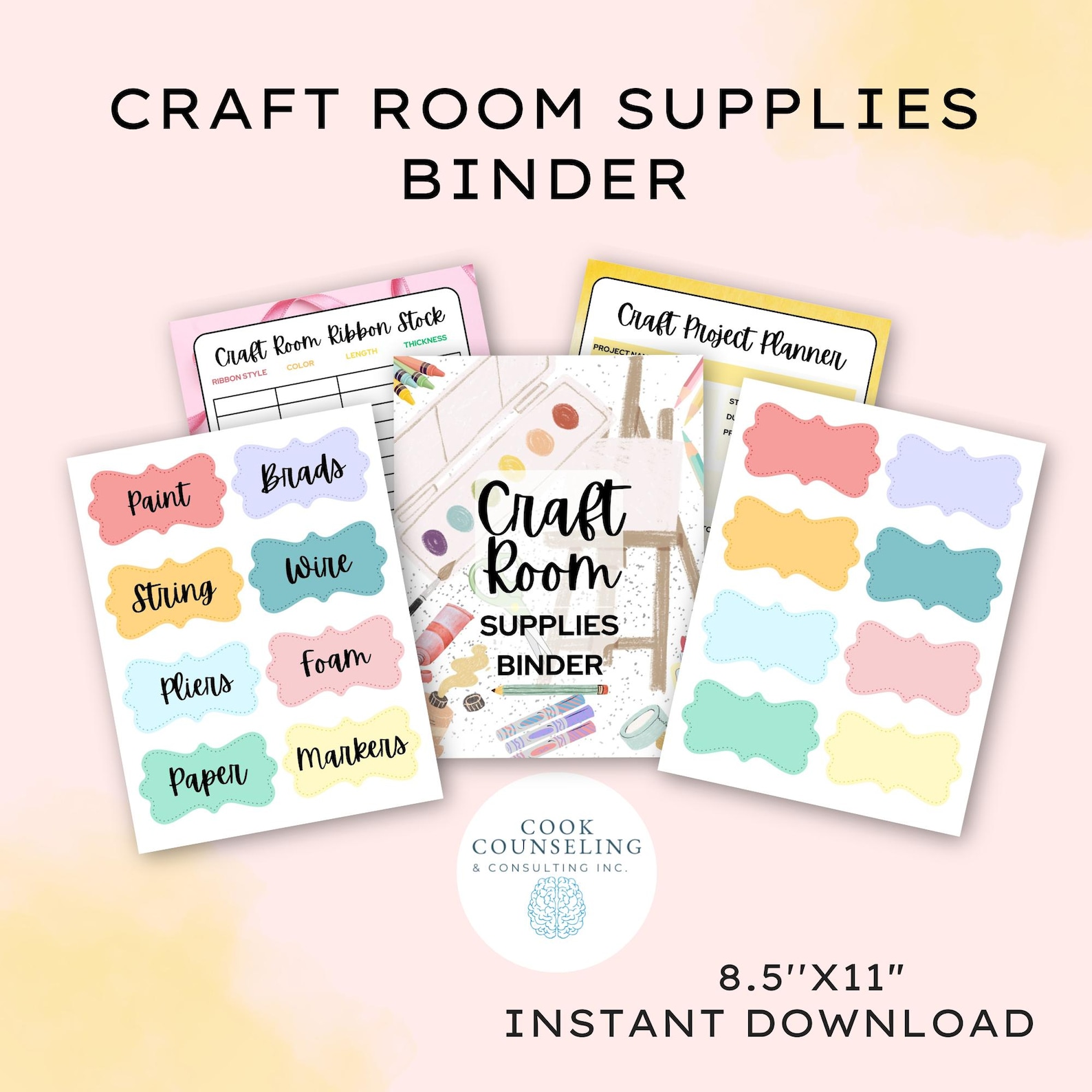 Craft Room Supplies Binder: Inventory & Project Planner - Etsy