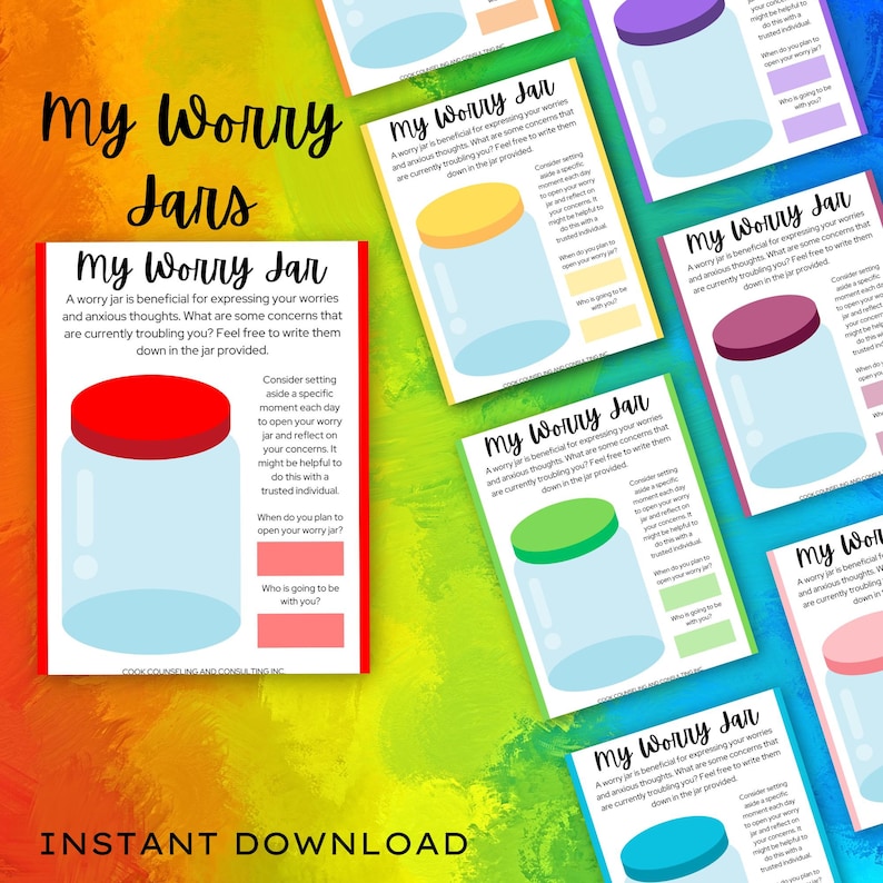Worry Jars: an SEL Activity for Children | Therapist-created Digital ...