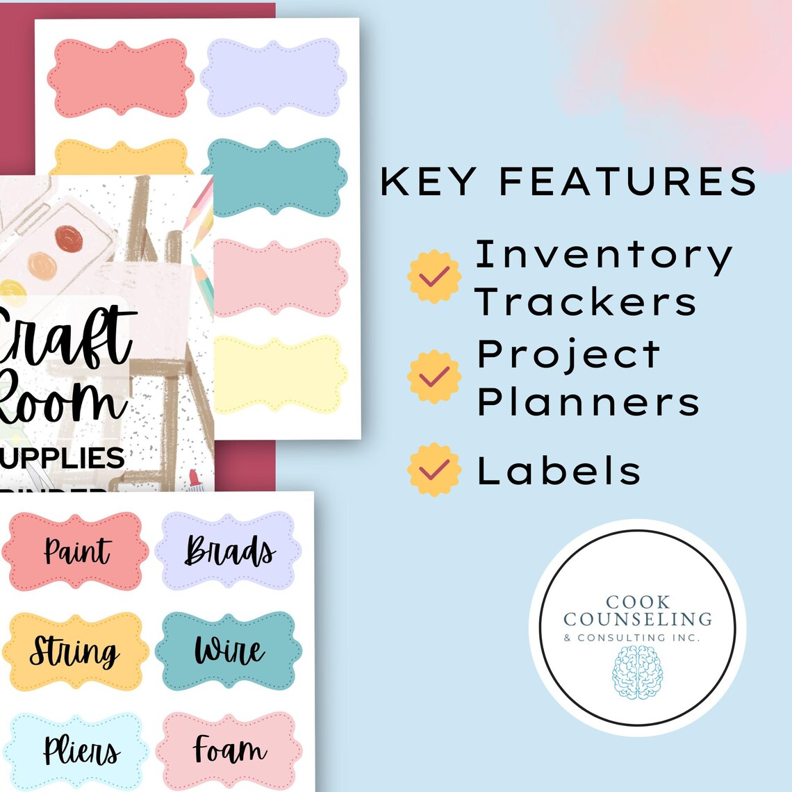 Craft Room Supplies Binder: Inventory & Project Planner - Etsy