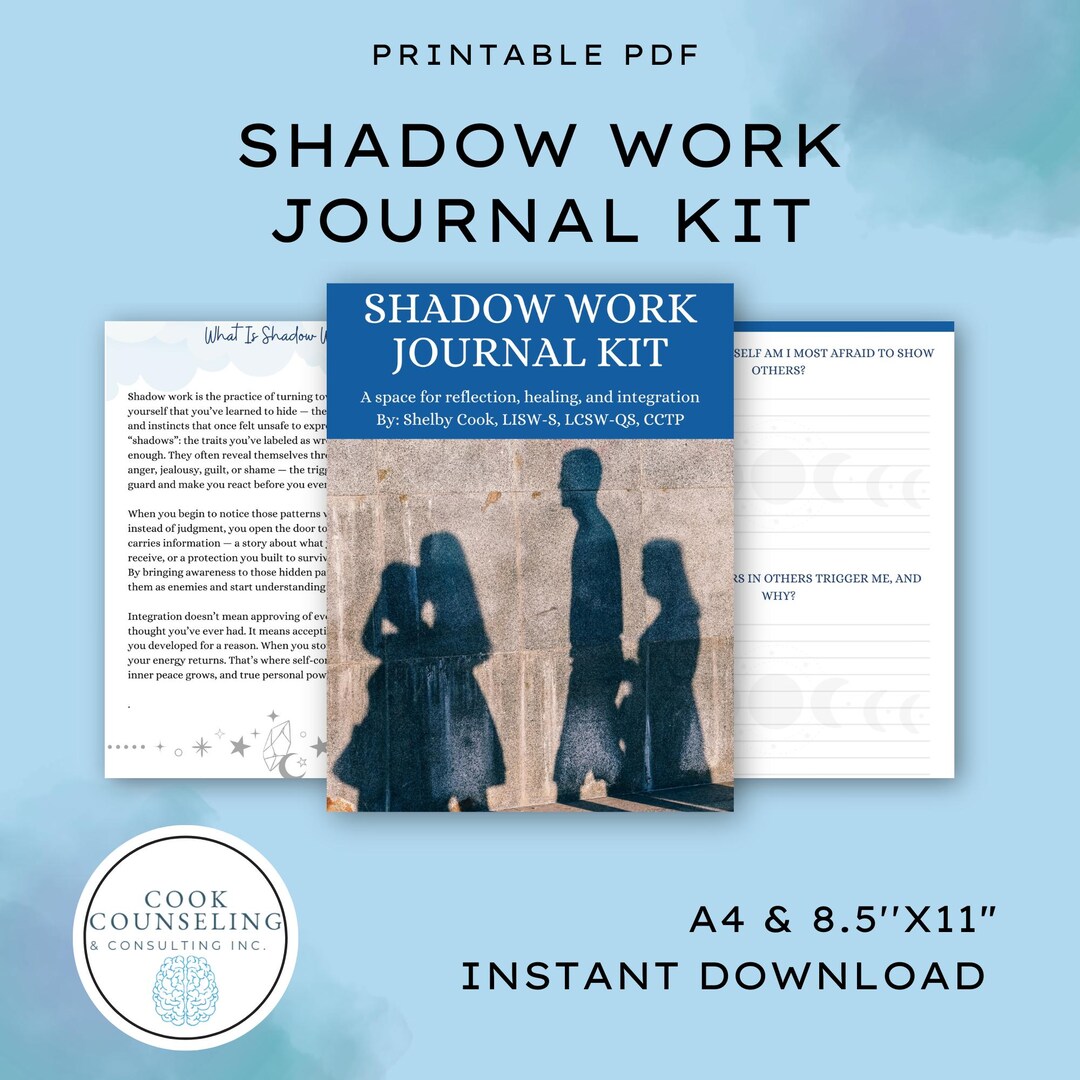 Shadow Work Worksheets | Psychoeducation + Guided Journal Prompts ...