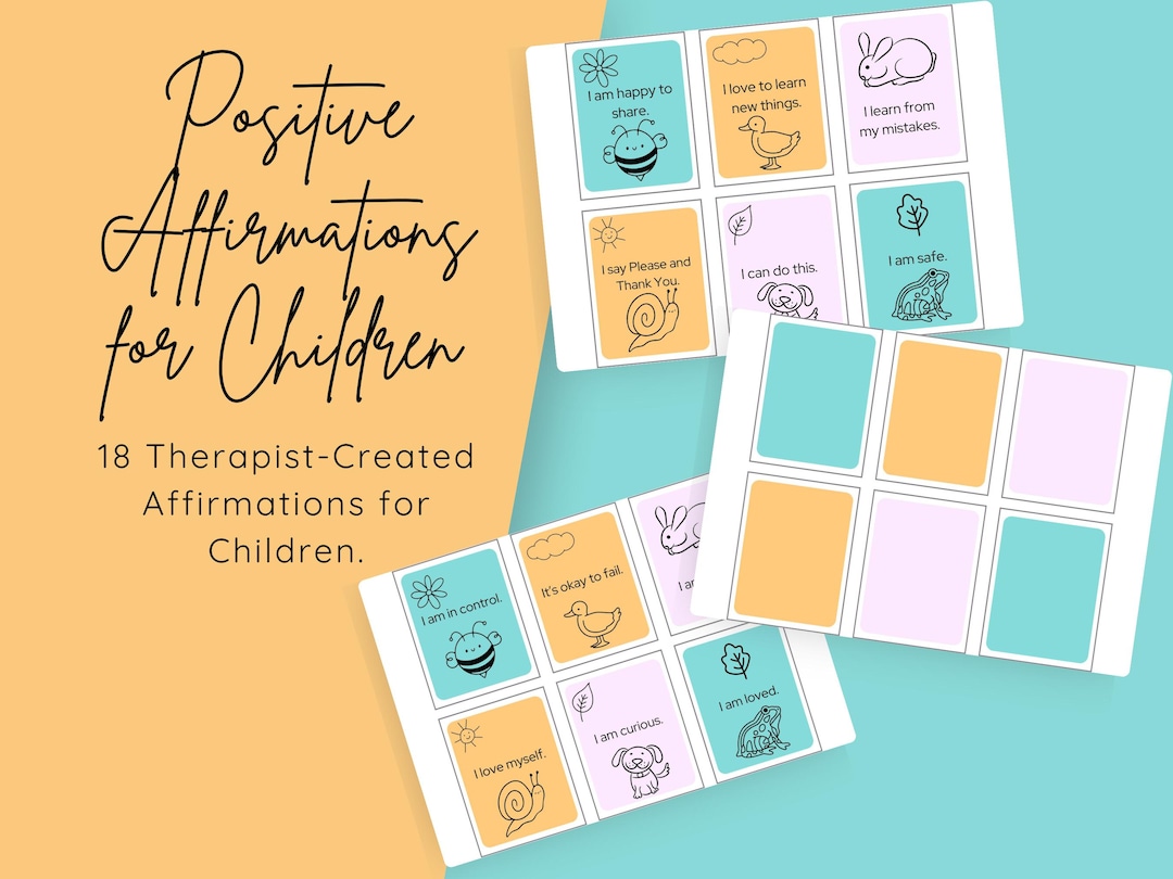 Set of 18 Positive Affirmations for Children | Printable Cards by ...