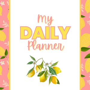 Lemon-themed Planner | Digital Download | Daily, Weekly, and Monthly ...
