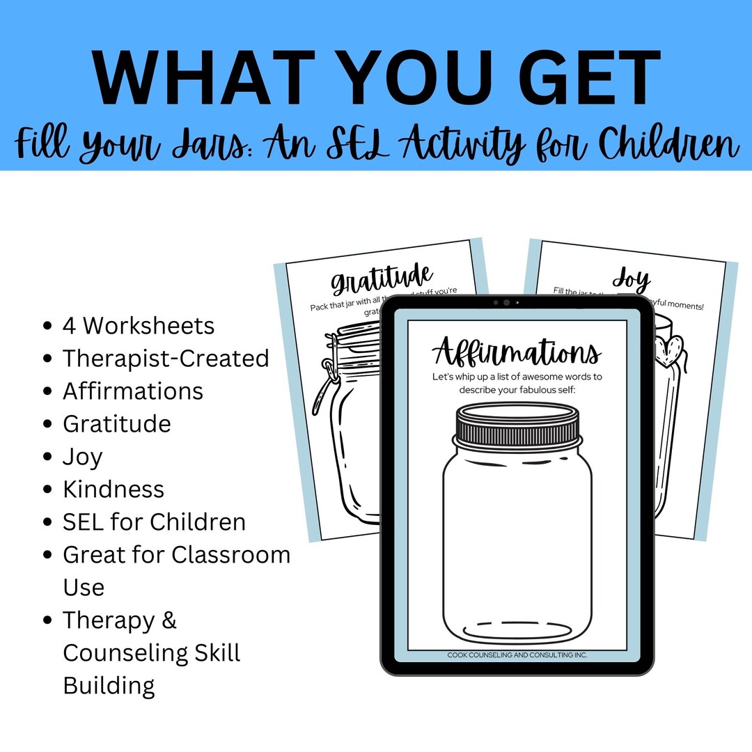 Fill Your Jars: an SEL Activity for Children | Therapist-created ...